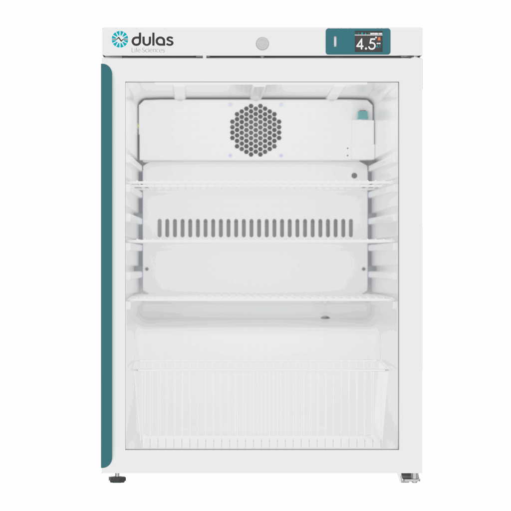 DLS145PG Glass door pharmacy fridge by Dulas Life Sciences